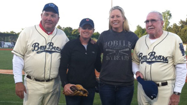 Lewis and Lincicome participated at the Mobile Bay Bears baseball game ...